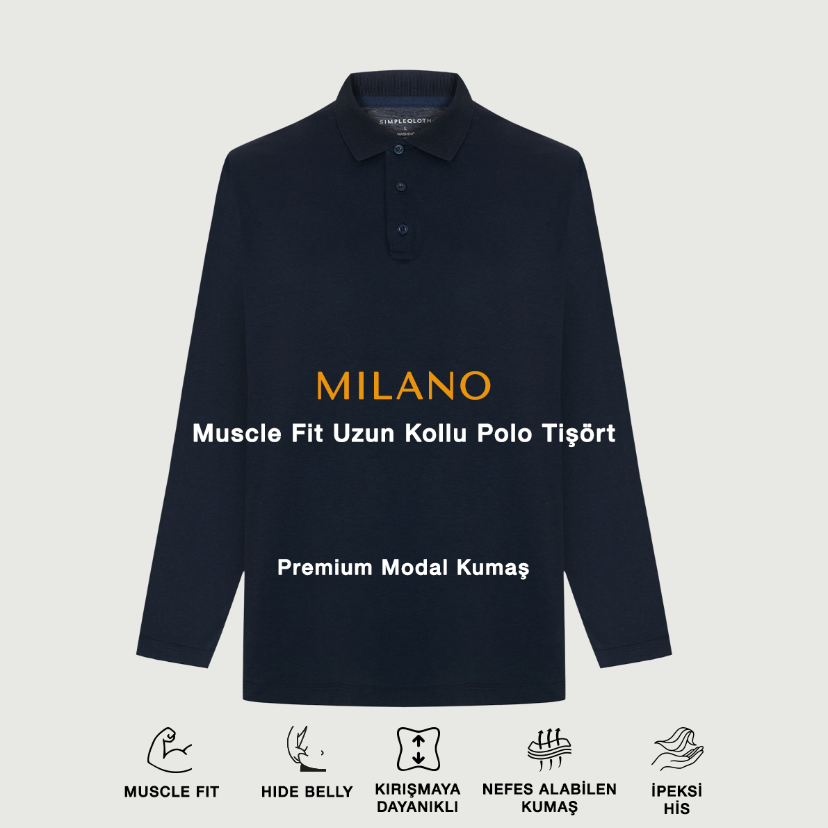 Milano Polo: Çok Satan Muscle Fit Premium’un Uzun Kollu ve Polo Yaka V ...